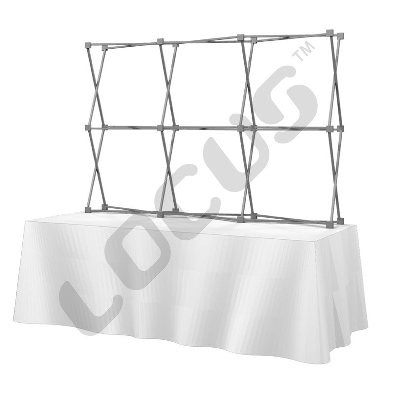 8ft 3x2 Pop Up Fabric Table Top Display – locusdisplays